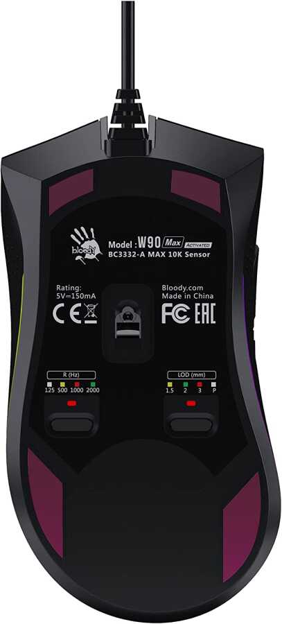 Bloody W90 MAX 10000 Cpi Usb Kablolu Siyah Gaming Optik RGB-UC3 4 Aktif Kablolu Siyah Gaming ...