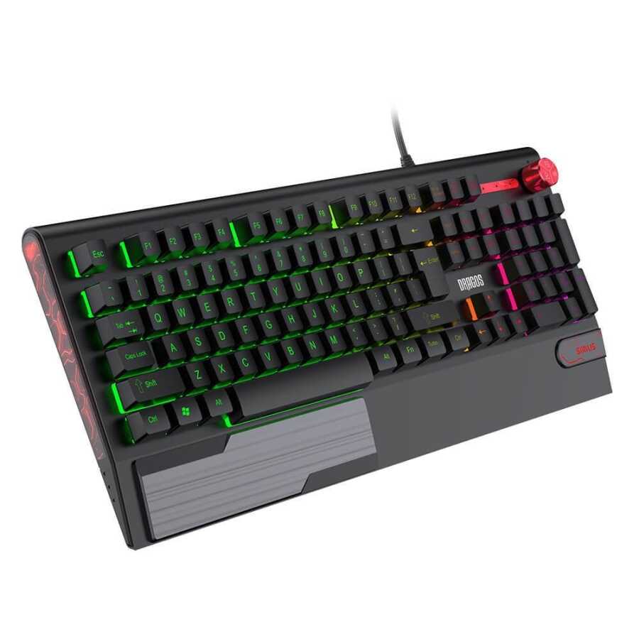 Dragos Sirius - MK019 USB Kablolu Full Rgb Makro Gaming Mekanik Klavye Mekanik Bilek Destekli ...