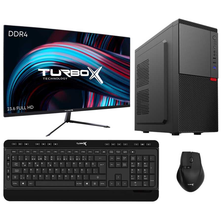 Turbox Tx5088 Intel Core i7 14700 8GB DDR4 Ram 512GB M.2 NVMe 23.6 inç ...